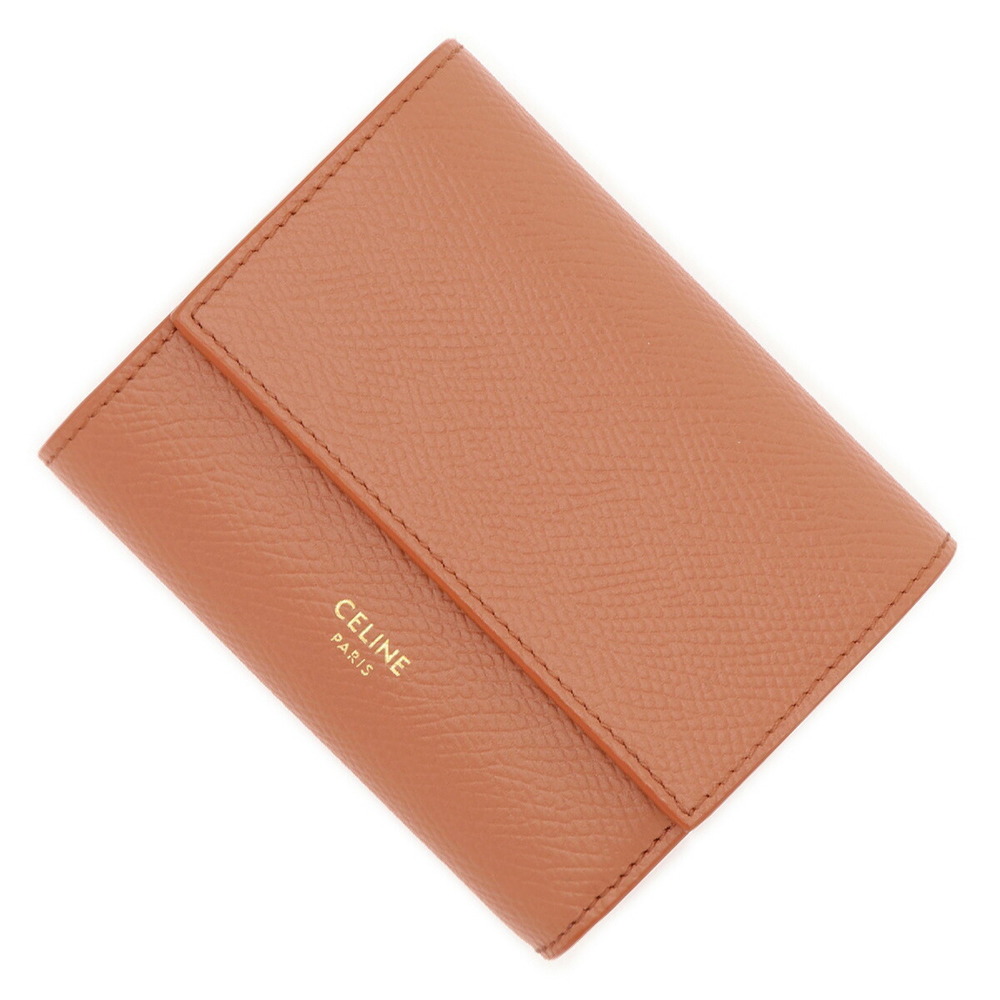 Celine Trifold Wallet With Coin Brown Small - Gem